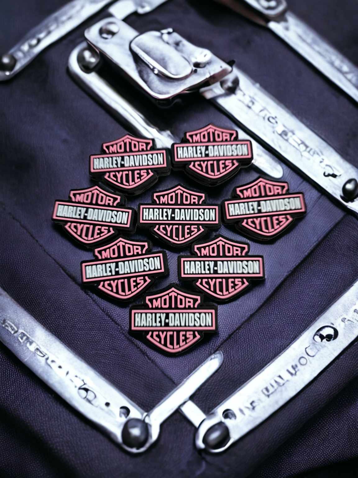 Harley Davidson Pink Logo Silicone Focal Bead - 0393 – Cinderlyssa