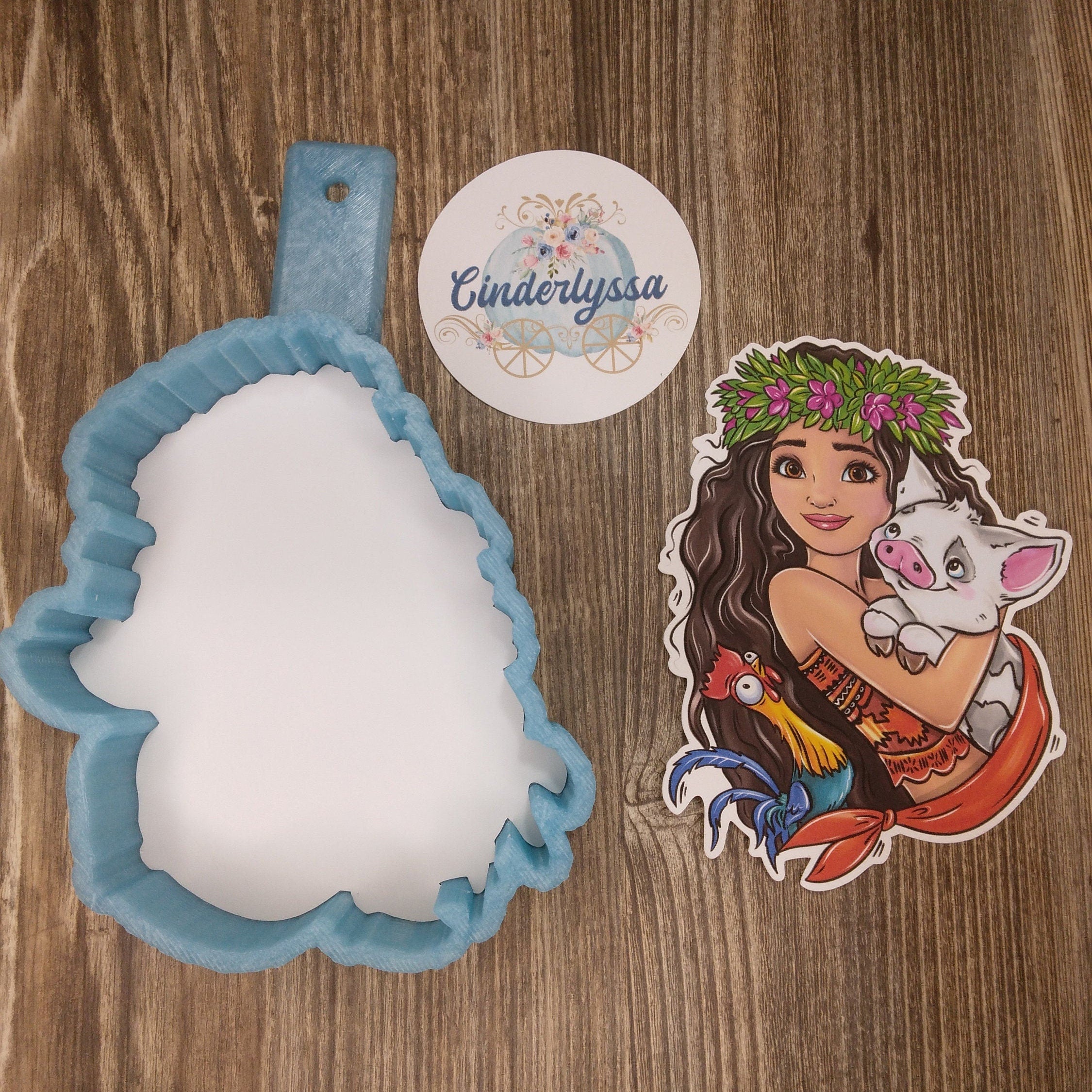 Princess Moana: Te Fiti heart, Maui, fish hook,Heihei, Tamatoa Silicon ...