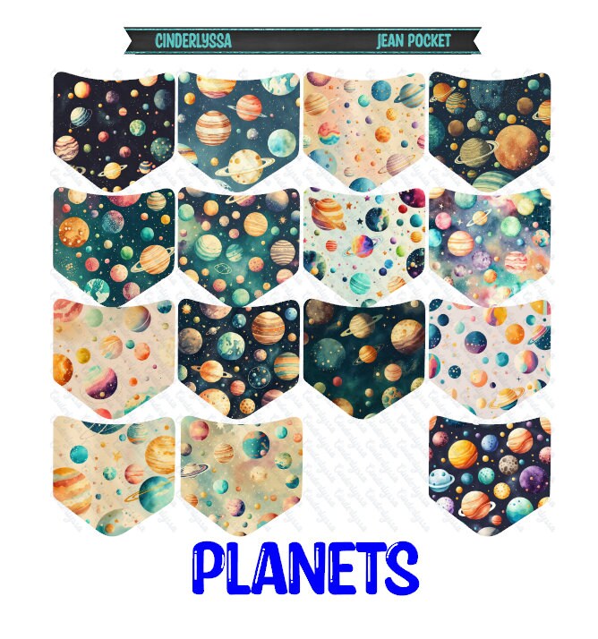 Jean Pocket: Planets Image Inserts for Cardstock Silicone Mold, Aroma ...